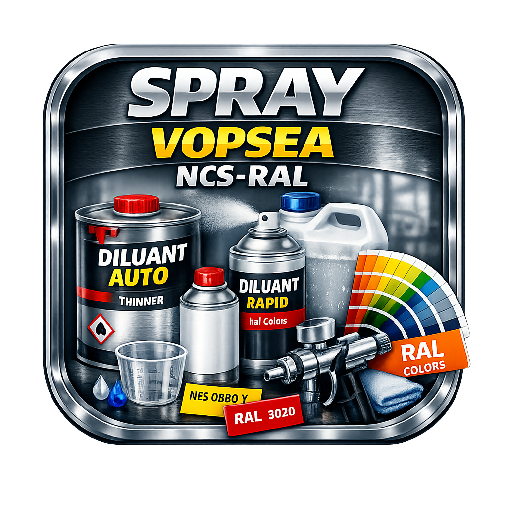 Vopsea în spray aerosol (cu cod de culoare V.I.N.)